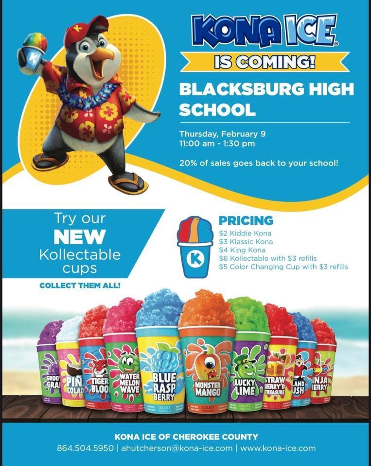 Kona Ice Coming Soon! | Blacksburg High