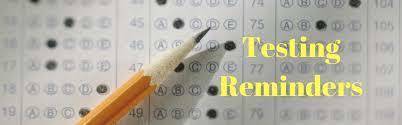 Testing Reminders | Ewing Middle